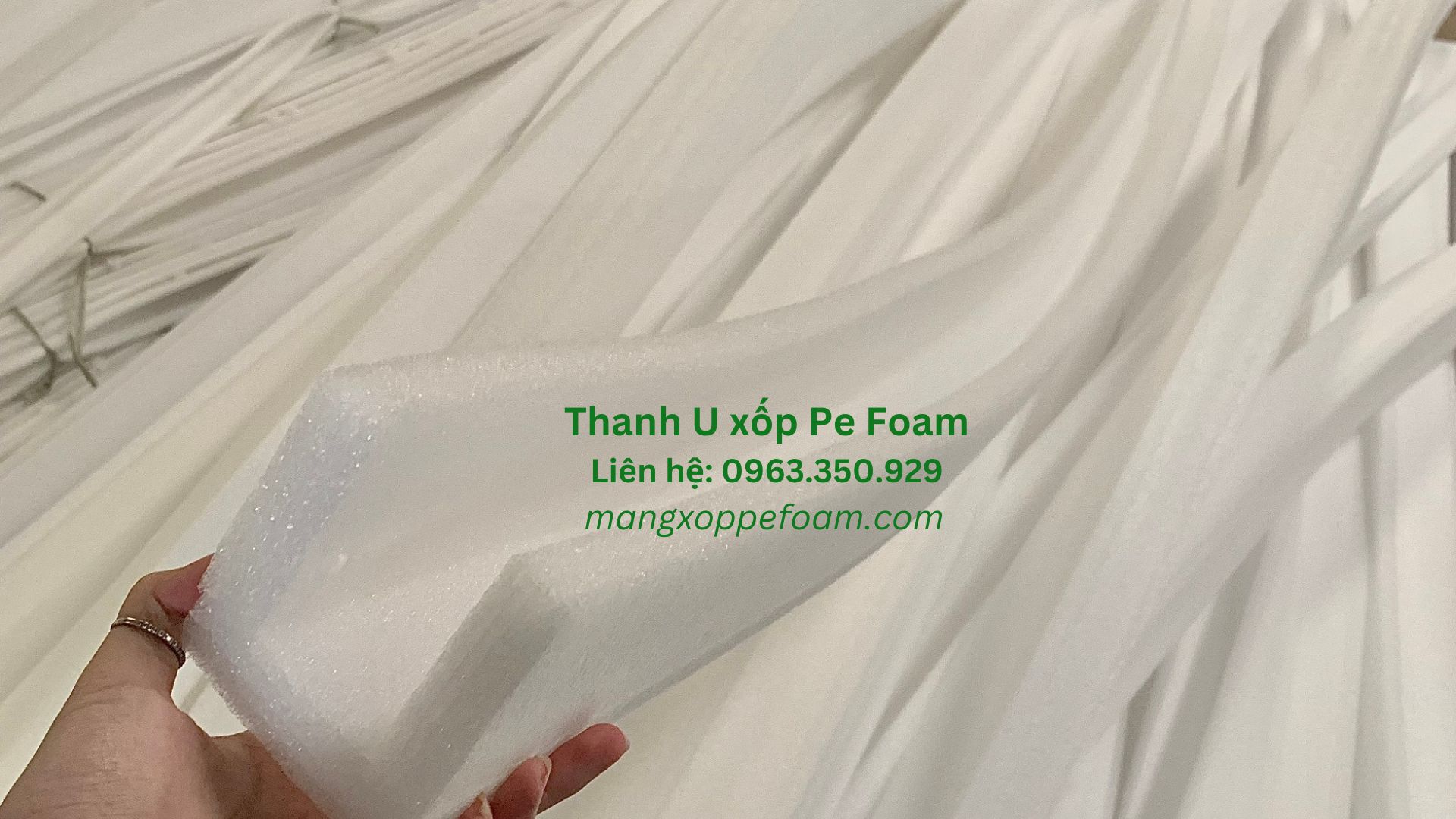 Thanh U xốp nẹp tại Quận 12 - Màng xốp Pe Foam Công ty mút xốp pe foam Hà Bắc